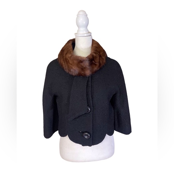 Lilli Ann | Jackets & Coats | Vintage Lillie Ann Black Wool Cropped ...